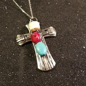 Jewelry | Silver Riverstone Christian Cross | Poshmark